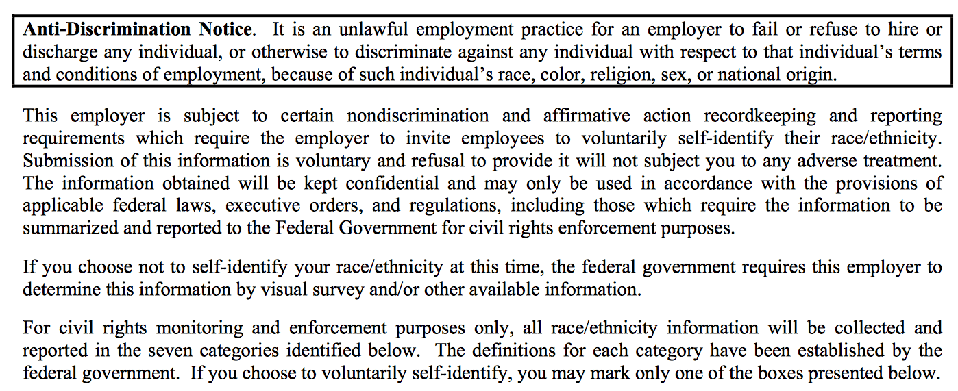 Why is my application asking for my race and gender? - Cangrade